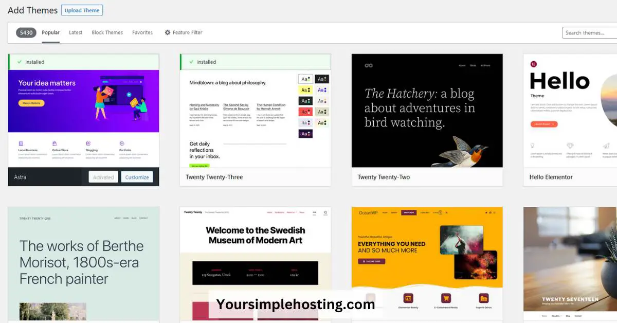 How to Change WordPress Themes: Step-by-Step Guide - Your Simple Hosting